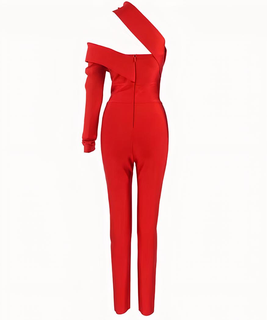 Combinaison rouge élégante pour femme