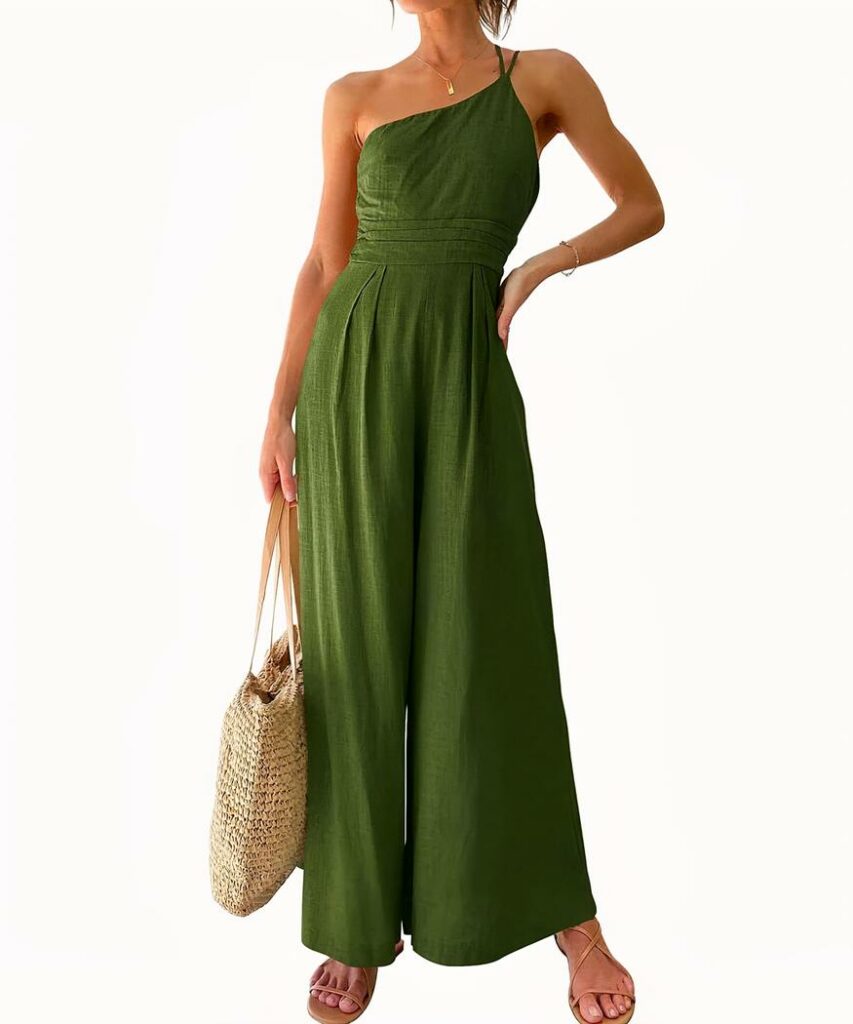 Combinaison verte épaule dénudée • Ma Combi