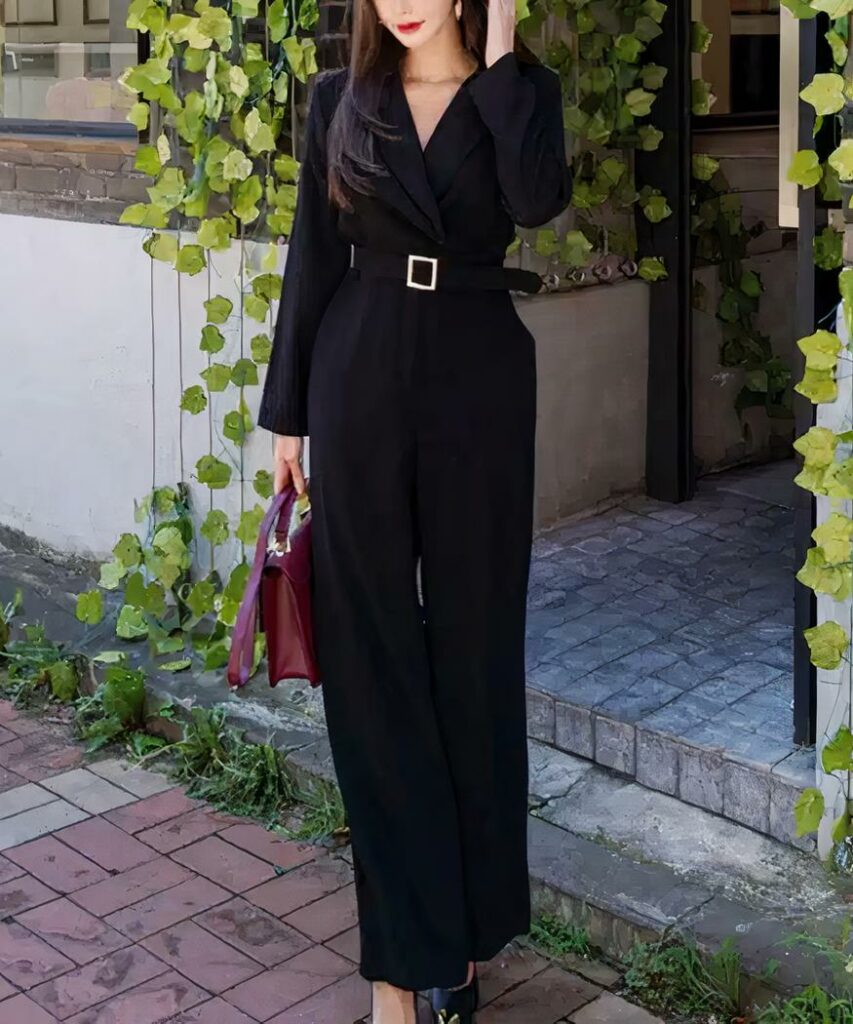 Combinaison habillée au style cache-cœur pour femme • Ma Combi